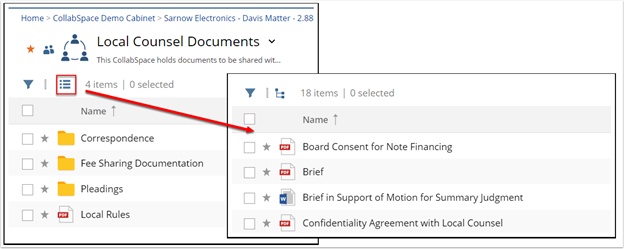 CollabSpace Interface Overview