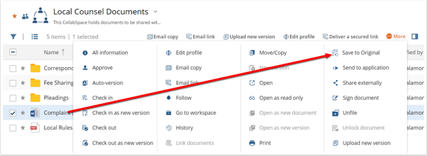 CollabSpace Interface Overview