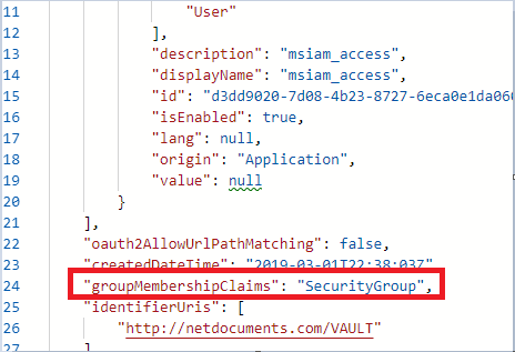 Windows Azure Active Directory Group Claims