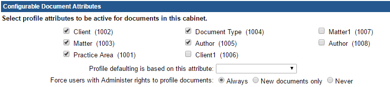 Profile Attributes Definition