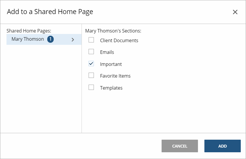 Delegate Home Page Access