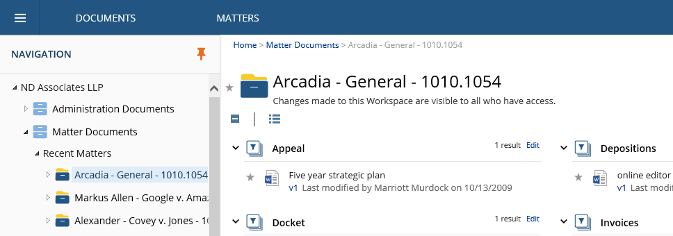 How Do I Change the Name of a Workspace (Client/Matter)?
