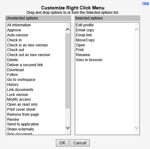Customize Right-Click Menu