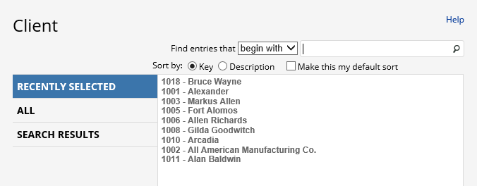 Using the Lookup Dialog