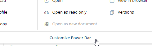 Using the Power Bar and Details Pane