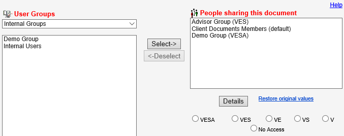 When to add a User Group to a Cabinet