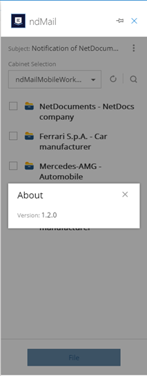 ndMail for Office 365 1.2 Update Notes