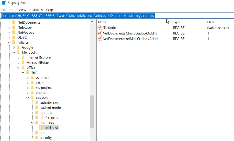 Changing the Load Behavior of the ndOffice Add-ins