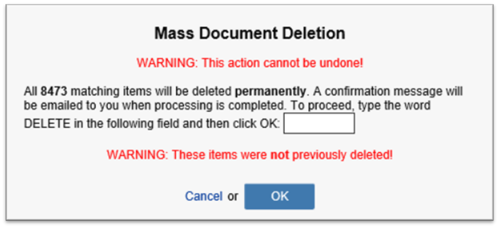 Deleting and Purging Documents