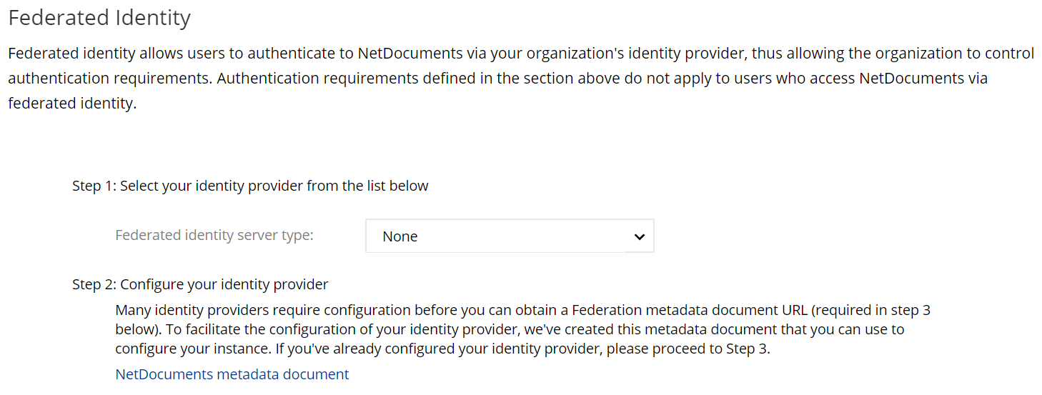 Federated Identity Login