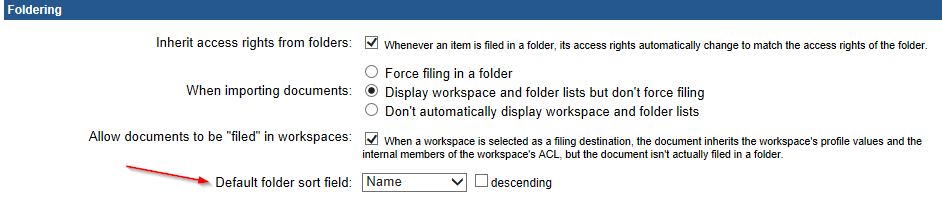 Folder Default Sort Order