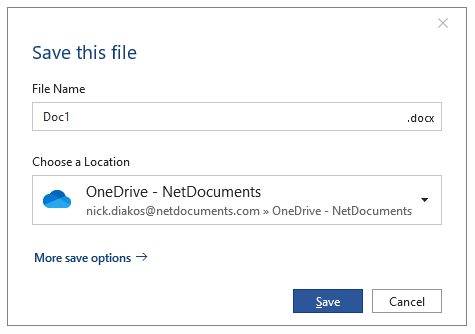 Reverting to Microsoft Office's legacy quick save window in Microsoft ...