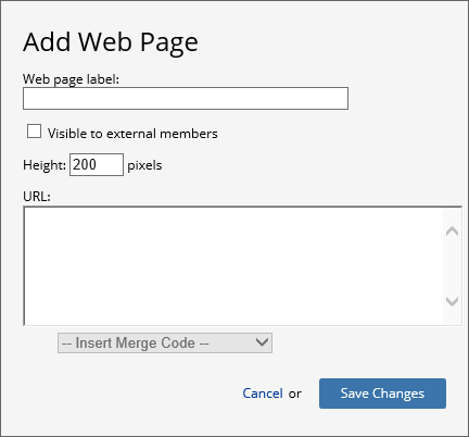 Add Workspace Webpage