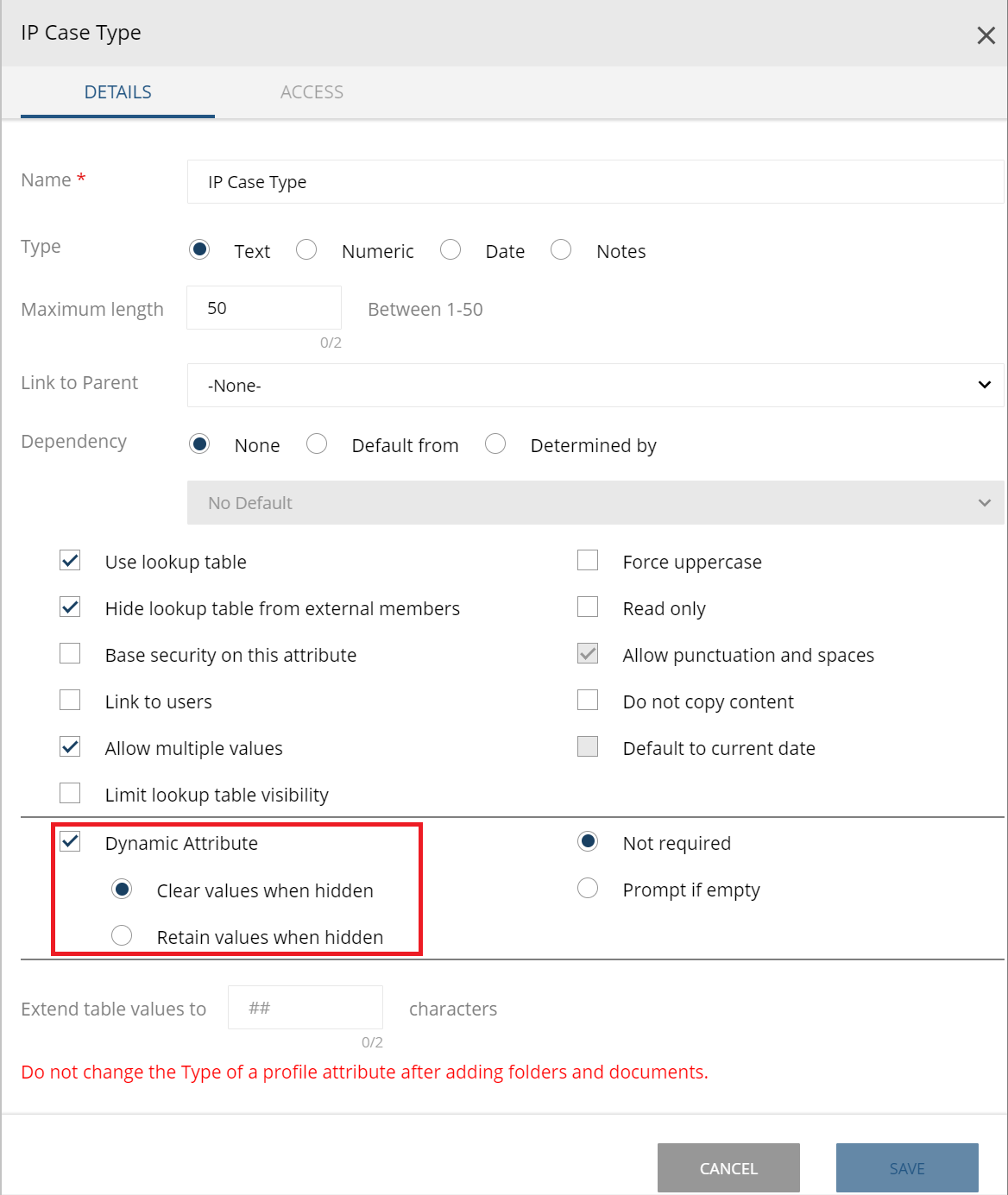 Dynamic Profile Attributes