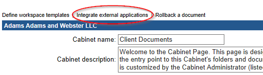 Integrating External Applications
