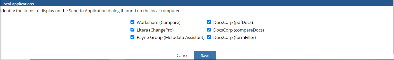 Integrating External Applications