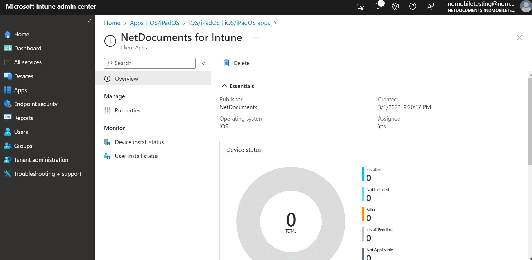 NetDocuments for Intune Configuration and Usage