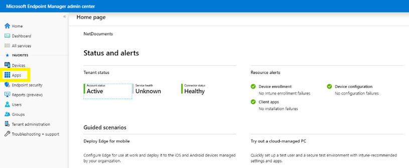 NetDocuments for Intune Configuration and Usage