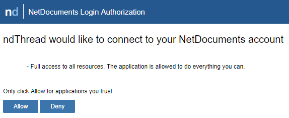 NetDocuments ndThread