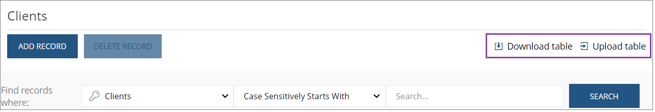 NetDocuments Data Tables
