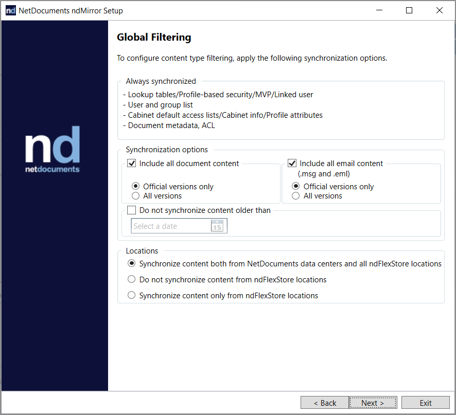 ndMirror Installation and Configuration