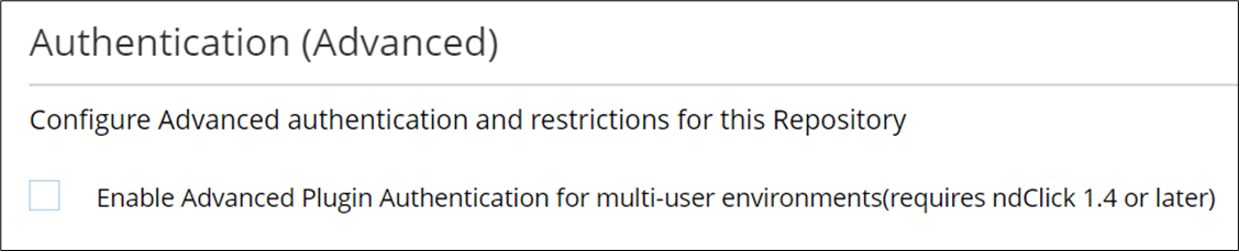 Advanced Authentication Options