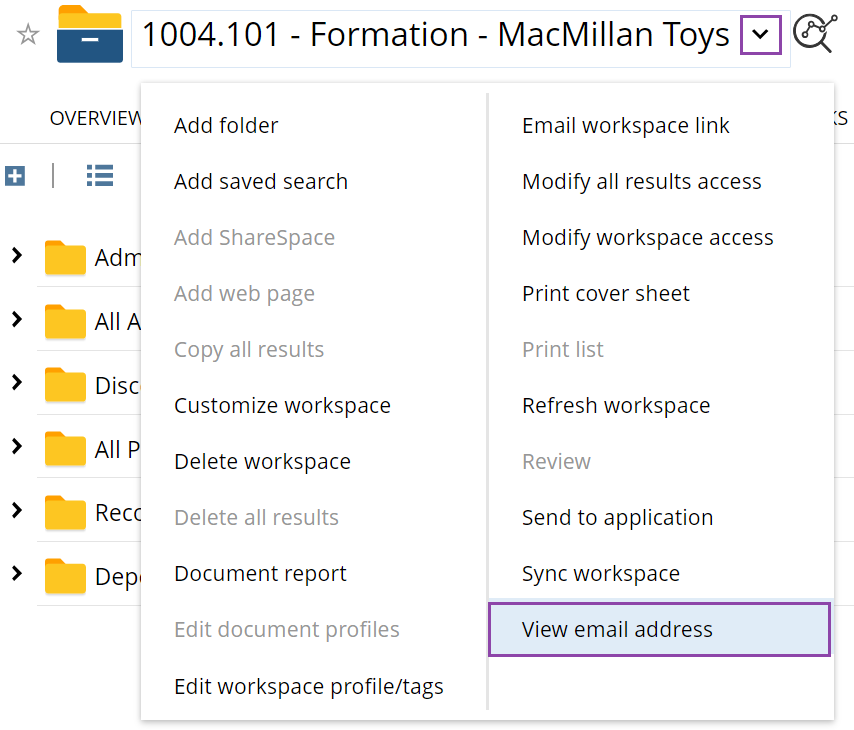Emailing into NetDocuments