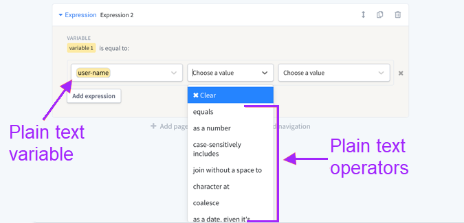 PatternBuilder Variable Types