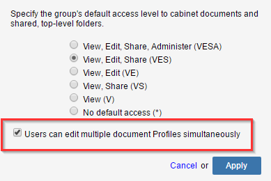 Cabinet Default Access and Security