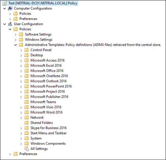 Hiding Cloud and Local storage in Microsoft Office Applications Using GPO