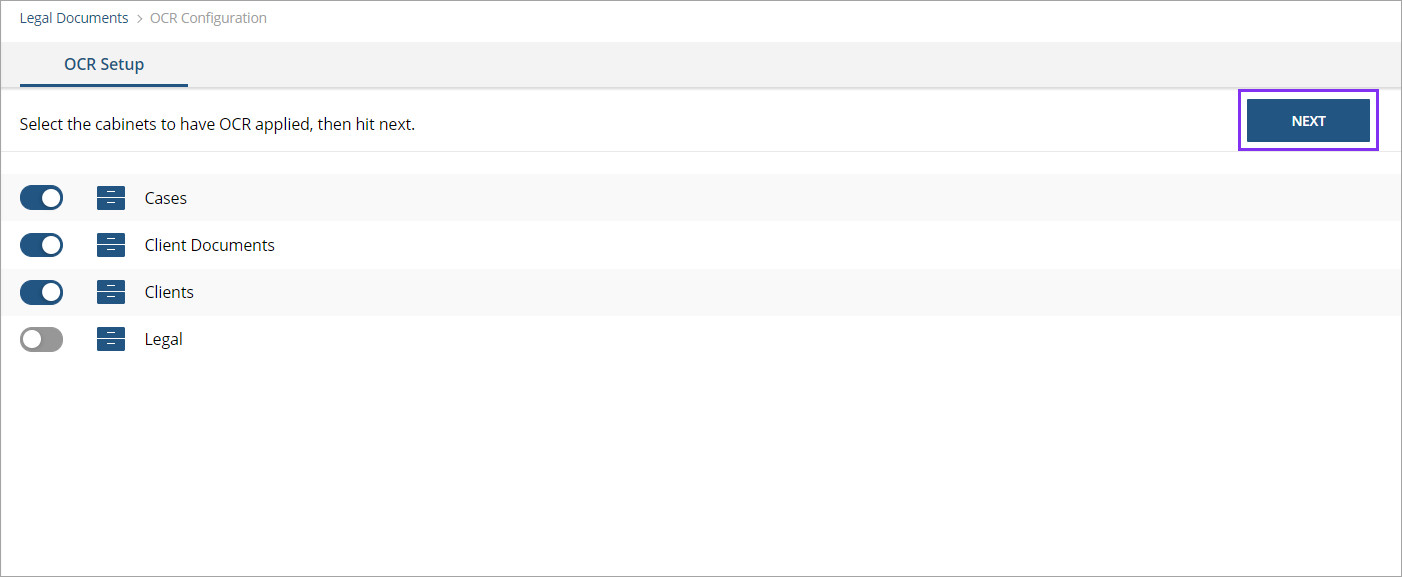 NetDocuments OCR Administration
