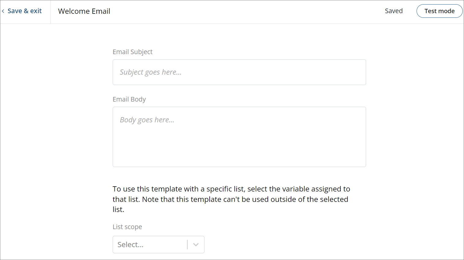 PatternBuilder in App Emails