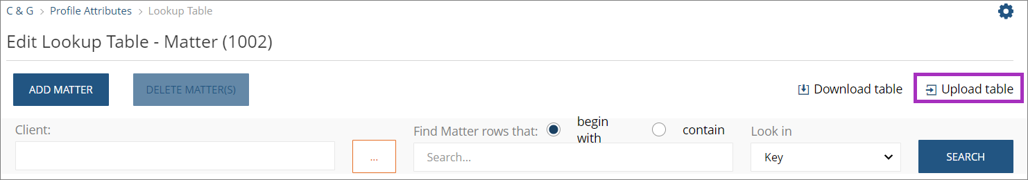 Uploading Lookup Tables