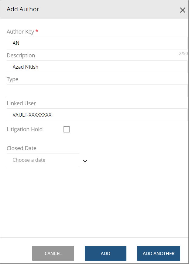 Linking an Author Value to a User