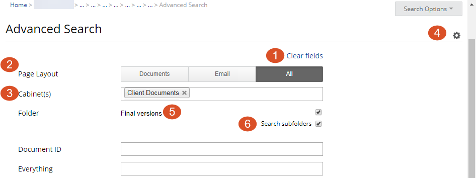 Advanced Search Page