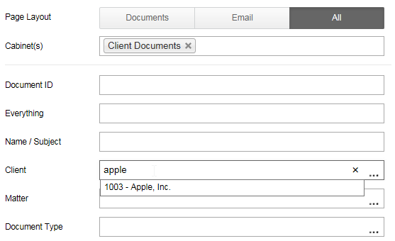 Advanced Search Page