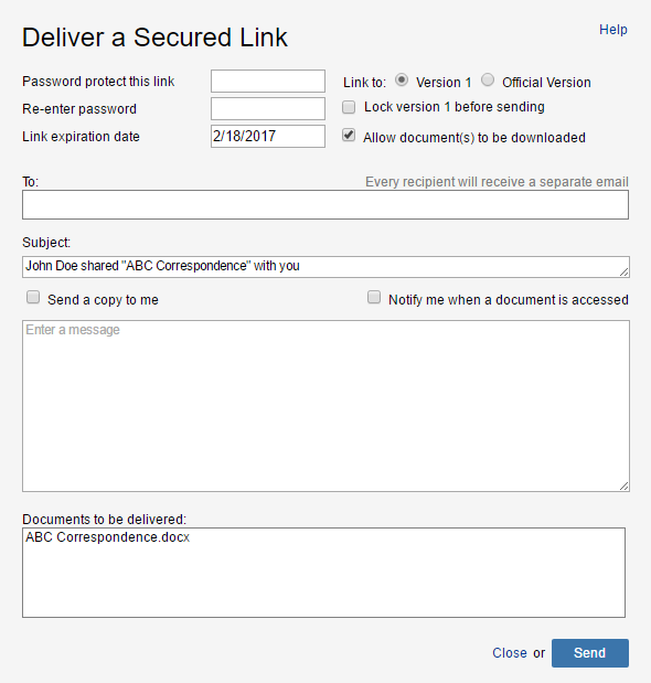 Secure Document Delivery