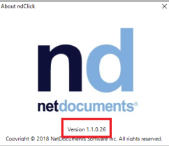 How to Find Version Information for NetDocuments Applications