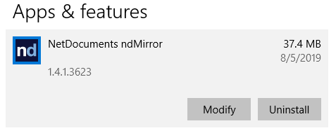 How to Find Version Information for NetDocuments Applications
