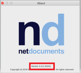 How to Find Version Information for NetDocuments Applications