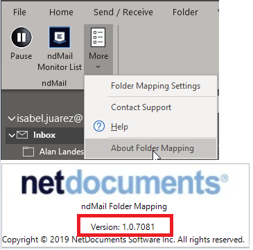 How to Find Version Information for NetDocuments Applications