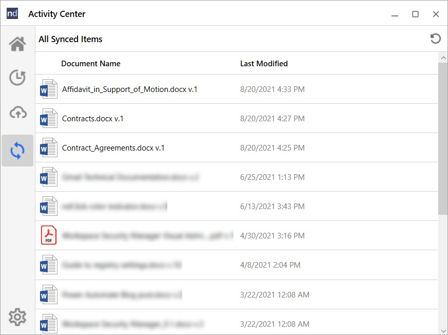 ndOffice Activity Center Overview