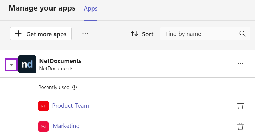 NetDocuments for Microsoft Teams (ChatLink)
