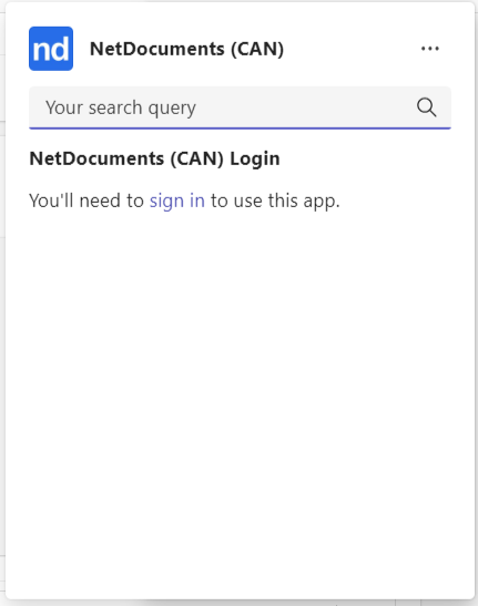 NetDocuments for Microsoft Teams (ChatLink)