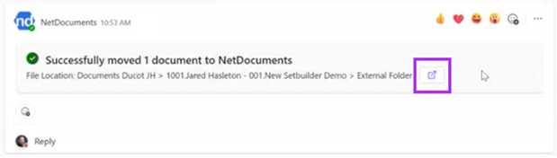 NetDocuments for Microsoft Teams (ChatLink)