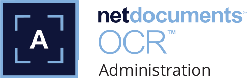 NetDocuments OCR Administration