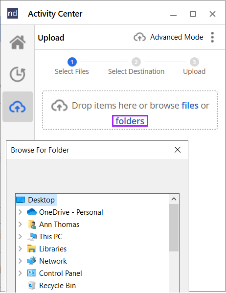 ndOffice Activity Center Overview
