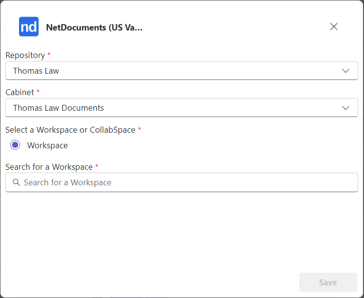 NetDocuments for Microsoft Teams (ChatLink)