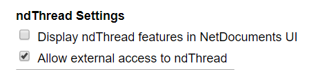NetDocuments ndThread Administration