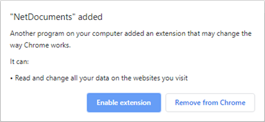 NetDocuments Browser Extension Administration